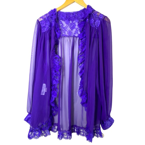 Vintage | Intimates & Sleepwear | Vintage Gorgeous Royal Purple Coverup ...